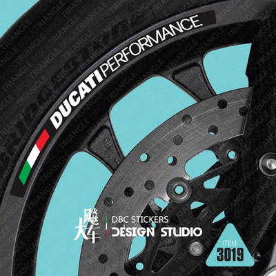 适用Ducati Performance 杜卡迪 696 821 899 1299轮毂贴纸反光贴