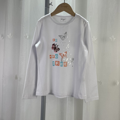 KBS 品牌折扣童装中大童女童长袖T恤衫儿童春秋基础款百搭上衣