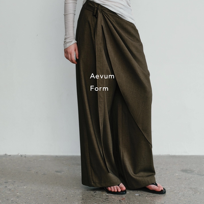 AevumForm绑带裙裤阔腿裤