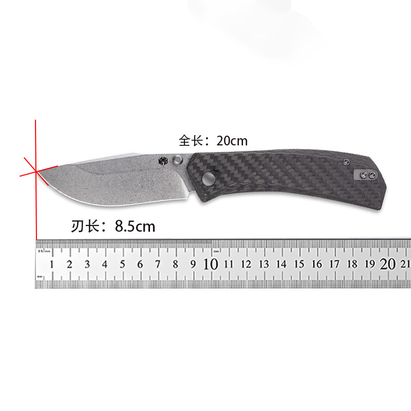 北山物志 山犬 10CR15COM0V折叠刀便携式水果刀米卡塔G10手柄