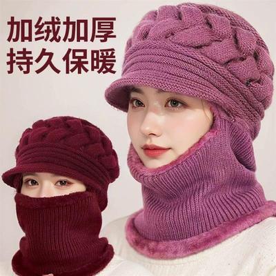 帽Winter hat for women  warm wool wrap cap for men autumn