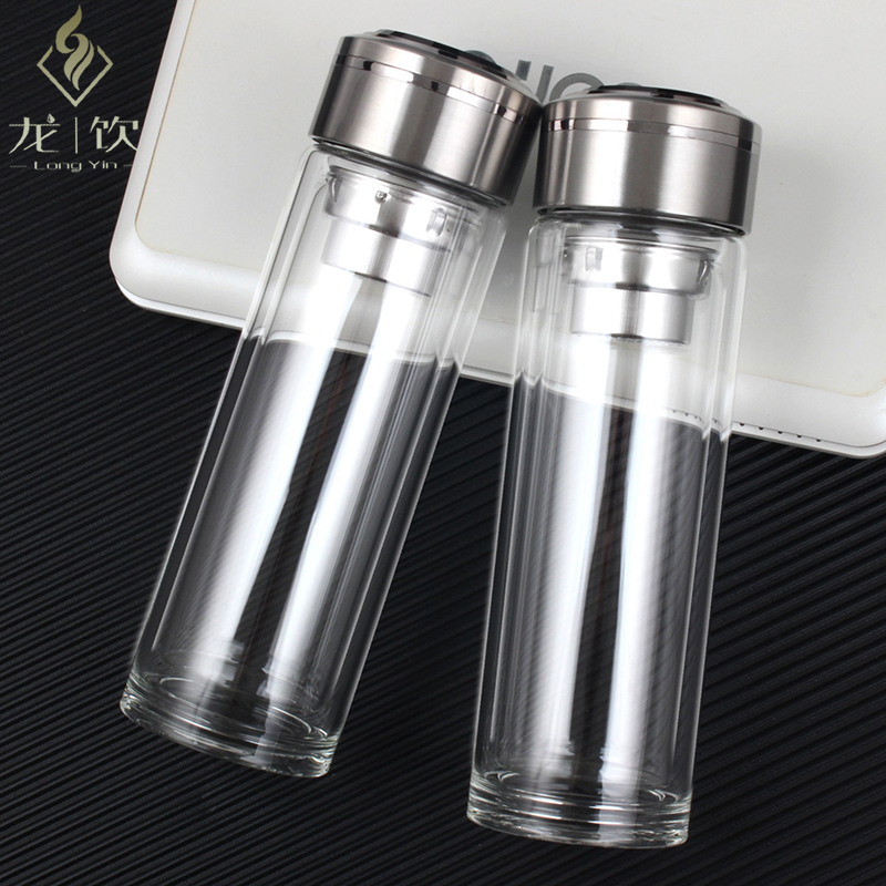 双层玻璃杯定制广告杯印字礼品杯子泡茶杯加厚水晶杯定做logo水杯_虎窝淘
