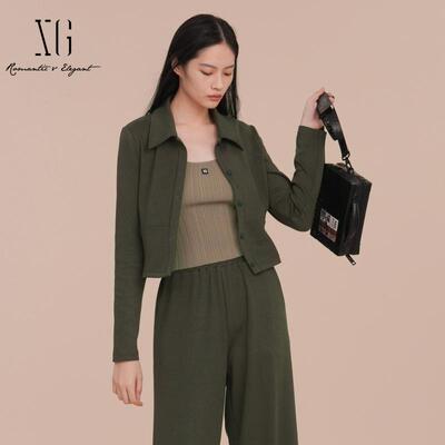 XG/雪歌休闲长袖开襟衬衫女