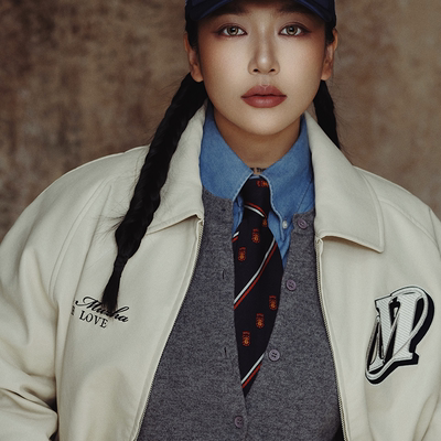 顽童MJFRESH 秋冬休闲户外PU皮夹克美式百搭翻领宽松棒球外套