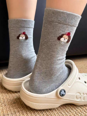 好阔爱的wa子～学院风小狗！好有氛围感~纯棉尊嘟好舒服呀！