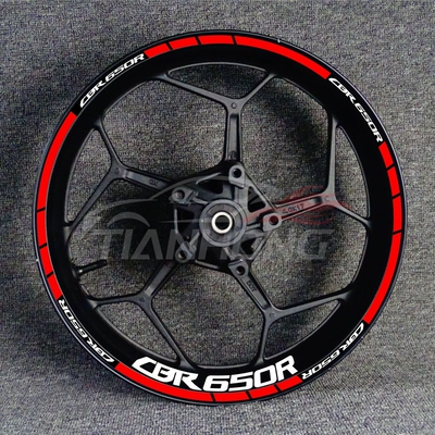 适用CBR650FCBR600RRCBR1000RR F5轮毂车圈轮框改装反光防水贴花
