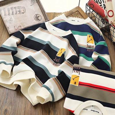 2026春季男童条纹长袖卫衣