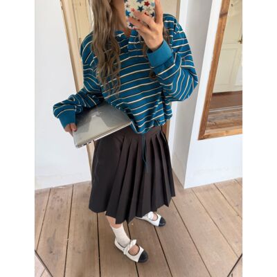 HELLOTANGO《都市夜曲》秋冬韩系百褶裙摆挡片假两件五分裤85702#