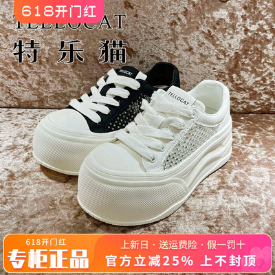 正品TELLOCAT特乐猫女鞋2026夏新款厚底系带圆头单鞋TJY62S01502