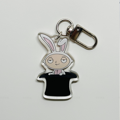 半饺铁盒 饺子Brian恶搞之家FamilyGuy可爱搞怪书包包包挂件配饰