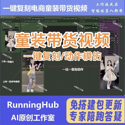 工作流电商带货童装带货视频