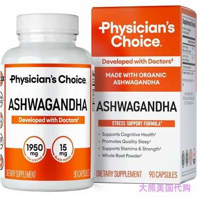 Physician's CHOICE Organic Ashwagandha, Stress Support