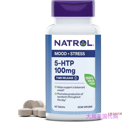 Natrol 5-HTP Mood & Stress Time Release 100 mg, 45 Tablets