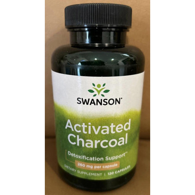 Swanson Activated Charcoal, Detoxification Support, 120 Caps