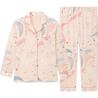 三枪睡衣女纯棉春秋长袖可外穿宽松全棉秋冬家居服套装 81852