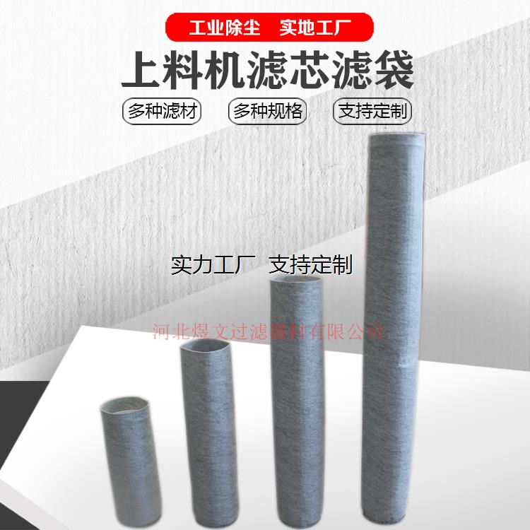 滤芯定制真空上料机褶皱滤芯过滤器覆膜布袋防静电水洗滤袋75*200