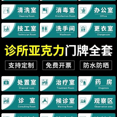 亚克力口腔诊所标识牌防水防潮