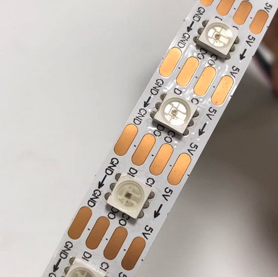 5V 12mm APA102C SK9822 72灯时钟线幻彩灯带 RGB内置ic单点单控