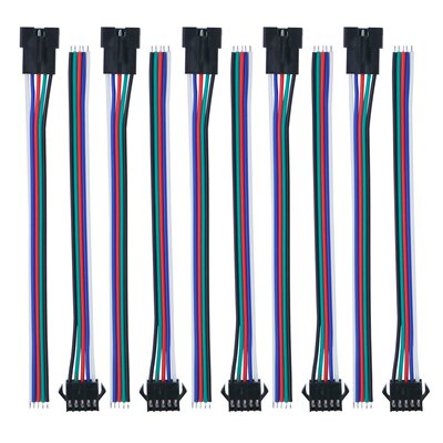 2/3/4/5PIN JST SM LED 连接器 接头 配 WS2812B WS2801 RGBW灯带