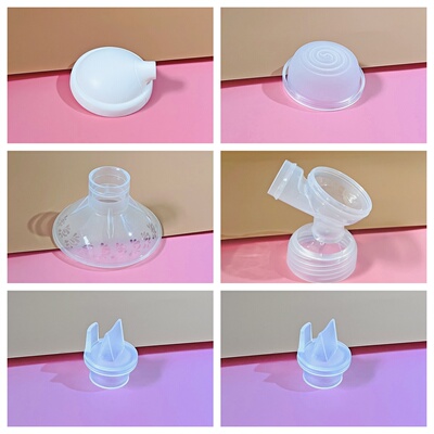 适用十月结晶P3吸奶器2385配件三通架花瓣按摩硅胶防奶盖鸭嘴阀门