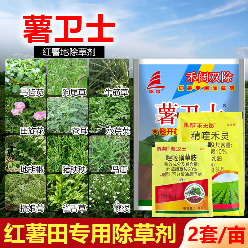 帆邦薯卫士红薯苗后专用红薯地瓜番薯田禾阔双除封闭红薯除草剂