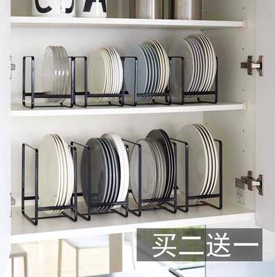 Cupboard dish rack table plate flatware storage rack drain