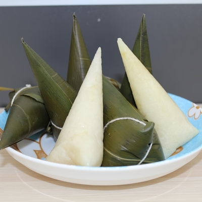 清水粽子纯糯米纯手工白米粽