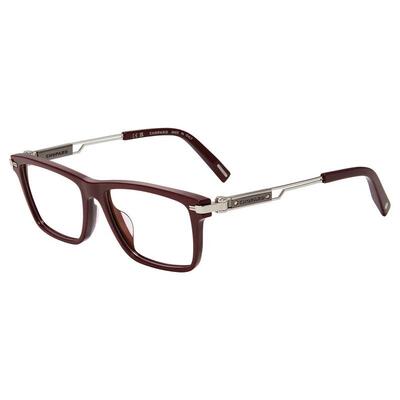 代购Chopard男士眼镜框方形塑料酒红色金属腿商务日常佩戴眼镜架