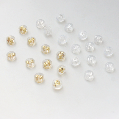 韩国进口配饰品 14K金软硅胶不易脱落耳钉专用小耳堵耳塞帽防过敏