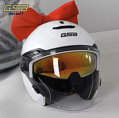 GSB摩托车头盔男机车半盔踏板四分之三复古男女士夏季骑行半盔263