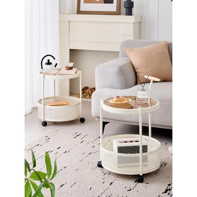 复古中古风小推车可移动沙发边几阳台小茶桌高级床头侧边柜小茶几