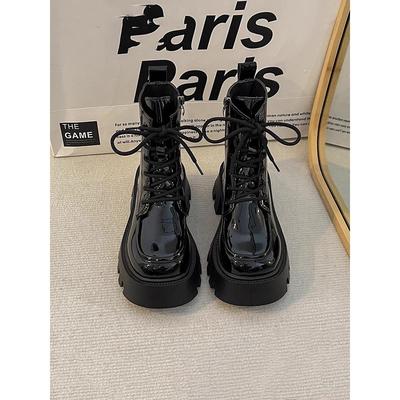 法国时尚Zomo流行女靴2025秋冬小厚底甜美凉爽短靴英伦风格单靴