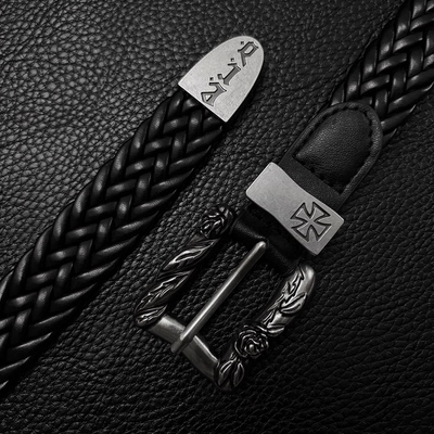 Cult Grips原创手工编织风格复古ERD风格金属朋克腰带男街头皮带