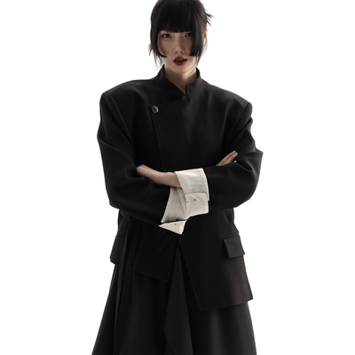 APOZi collection/牧人山海/新中式国风立领唐装系带功夫西装外套