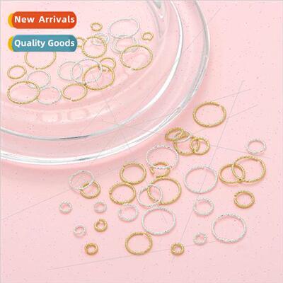 Copper-plated 14K gold-plated threaded ring twist open ring