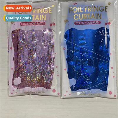 1*2 meters 2.0 lk Dot Laser Shiny Rain Curtain Tassel Weddin