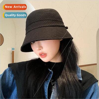 Hat female fall and winter show face small fishermans hat Ko