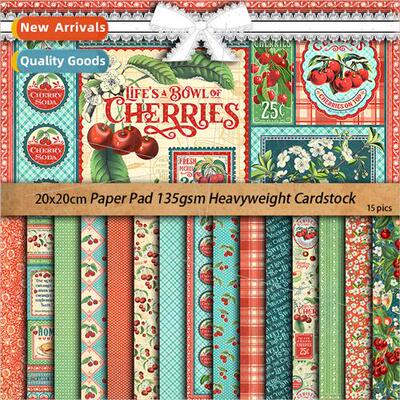 fe in a Bowl of Cherries 15 Material Paper Botanical Pattern