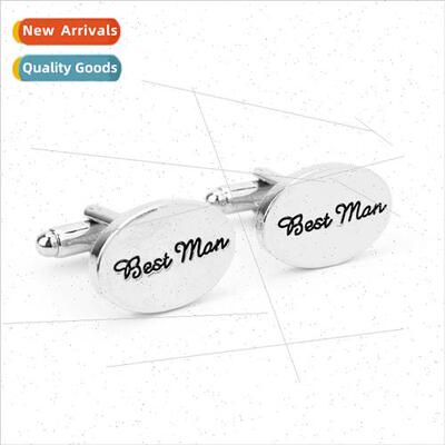 Best man wedding holiday letter cufflinks mens shirt cufflin