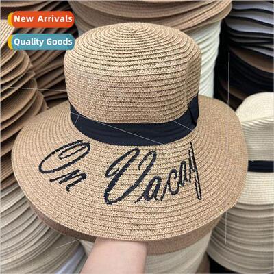 Straw hat female sunscreen sun-shading beach seaside large b