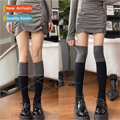 Colorblocking socks womens spring and fall  thin leg socks m