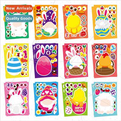 Easter Bunny Egg Dwarf Kids Puzzle Fun Stickers Kids Easter
