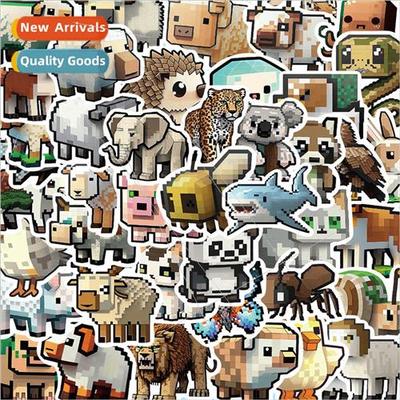 50 Mosaic Animal Style Stickers Graffiti Decoration Notebook