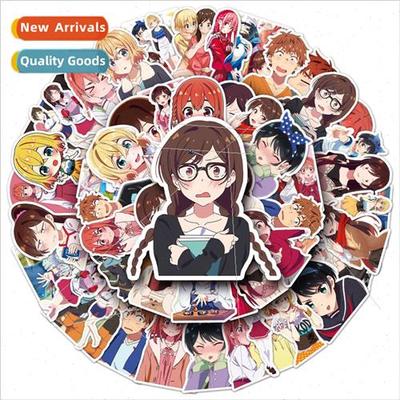 50 rental girlfriend stickers anime  cute waterproof drip gl