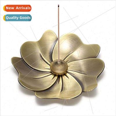 Alloy incense plate incense burner incense stick lotus flowe