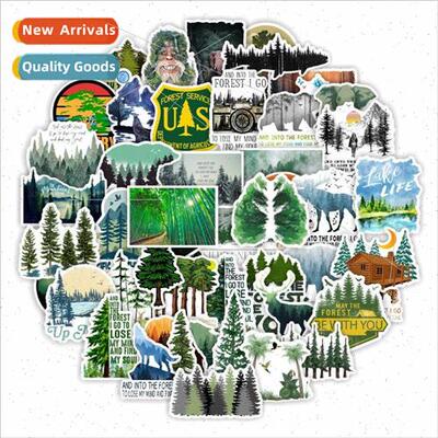 适用est series 50 stickers etsy camping outdoor luggage cafe