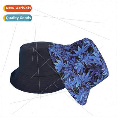 The new maple leaf leaves pattern fisherman hat men and wome