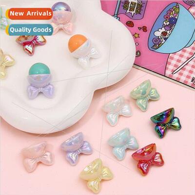 Illusion bow vertical hole bead cap hand-painted bead base e