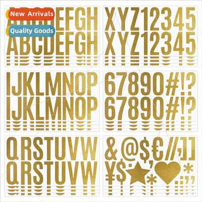 2.5 inch hot stamping letter stickers large alphanumeric sym
