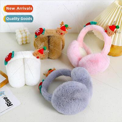 Winter warm ear muffs girls ear covers Christmas elk ear bag